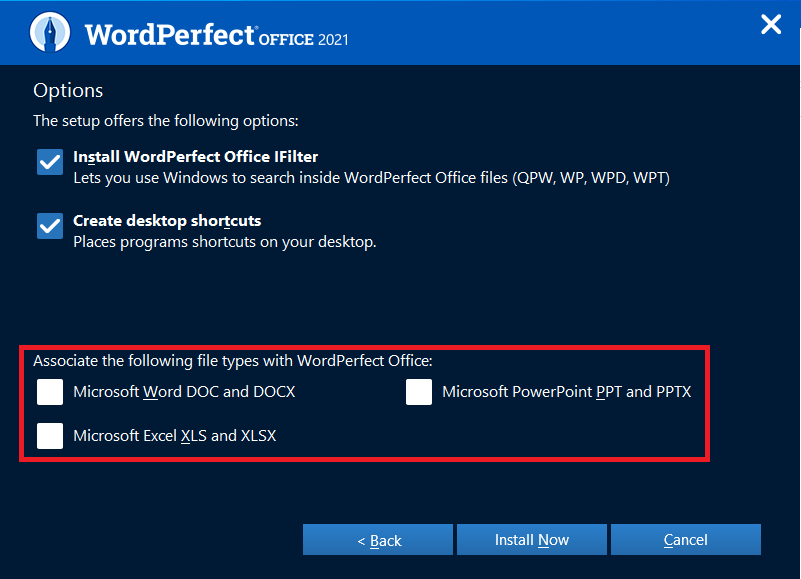 KB Corel Microsoft Word Excel Or PowerPoint Files Open With WordPerfect QuattroPro Or 